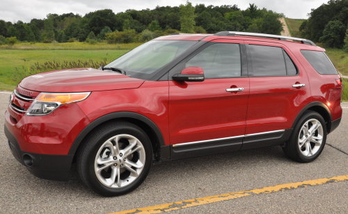 The driver's side front corner of the 2012 Ford Explorer EcoBoost ...